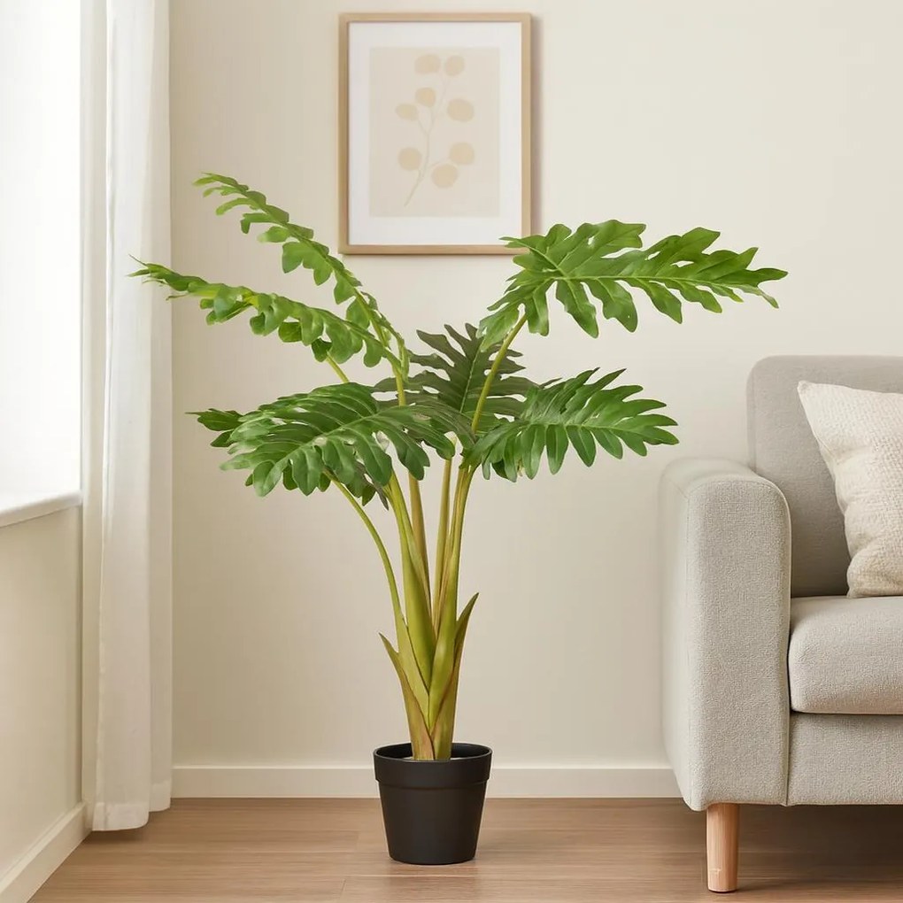 Umělá rostlina, filodendron dvakrát peřený, 110 cm