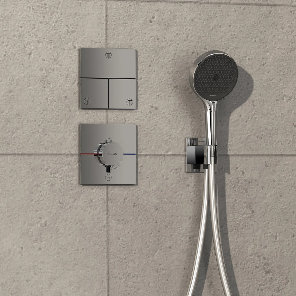 Hansgrohe ShowerSelect Comfort E, termostat pod omítku pro 1 spotřebič a další výtok, chromová, HAN-15575000