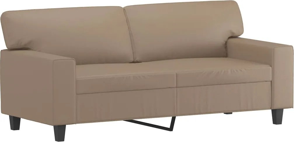 2místná pohovka s polštáři cappuccino 140 cm umělá kůže 3200870