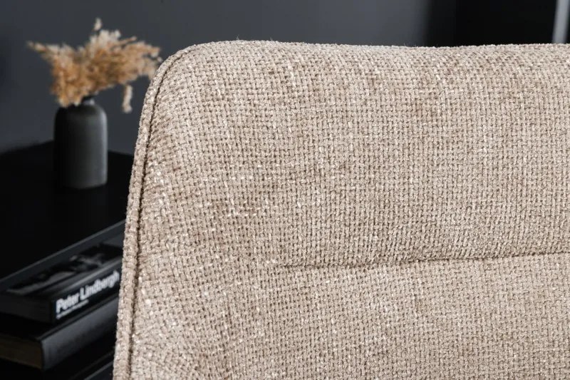 Designová otočná židle Rahiq šampaňská