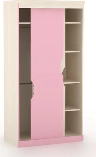Bradop Šatní skříň CASPER C180 s posuvnými dveřmi | Provedení: CEF - FIALOVÁ