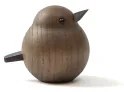 Dřevěný ptáček Mini Sparrow Smoke Stained Oak Novoform
