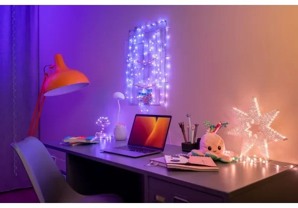 Twinkly TWKP100RGB-T - LED RGB Stmívatelný vánoční řetěz 100xLED 8 m USB Wi-Fi