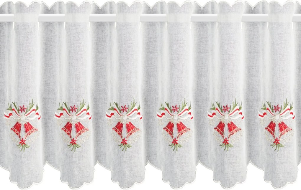 KRÁTKÁ ZÁCLONA NA POUTKÁCH XMAS16 145X40 CM VZOROVANÁ