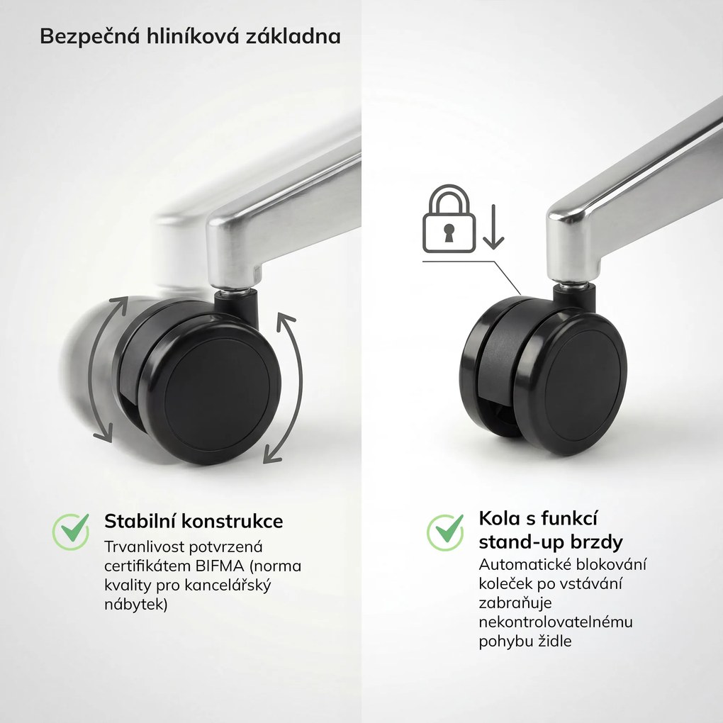 Ergonomická otočná kancelářská židle, tmavě modrá: VECTOR
