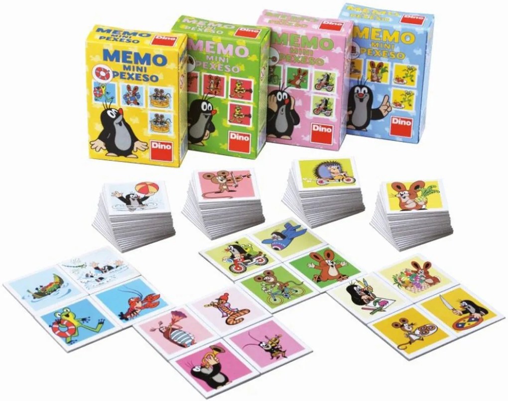 DINO Hra pexeso memo mini Krtek (Krteček) 4 druhy *SPOLEČENSKÉ HRY* dn601079