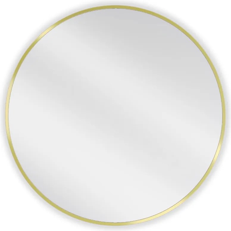 Mexen Loft, kulaté koupelnové zrcadlo 70 cm, barva rámu zlatá lesklá, 9850-070-070-000-50