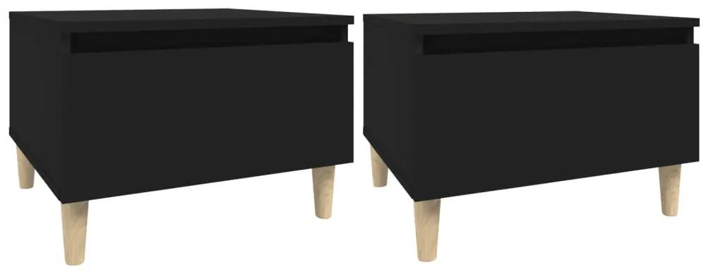 vidaXL Odkládací stolky 2 ks černé 50 x 46 x 35 cm kompozitní dřevo