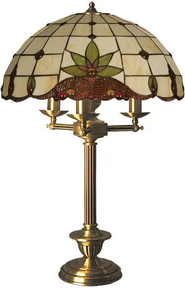 Vitrážová stolní lampička 550 Atos (Braun)