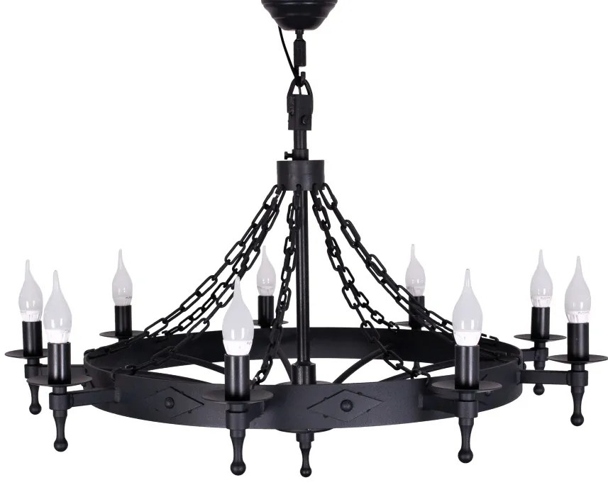 Rustikální lustr Steel Crown DT-709Z