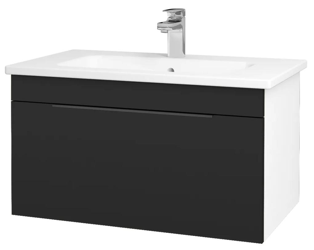 Dřevojas Koupelnová skříň ASTON SZZ 80 Varianta: N01 Bílá lesk / Úchytka T06 / N03 Graphite