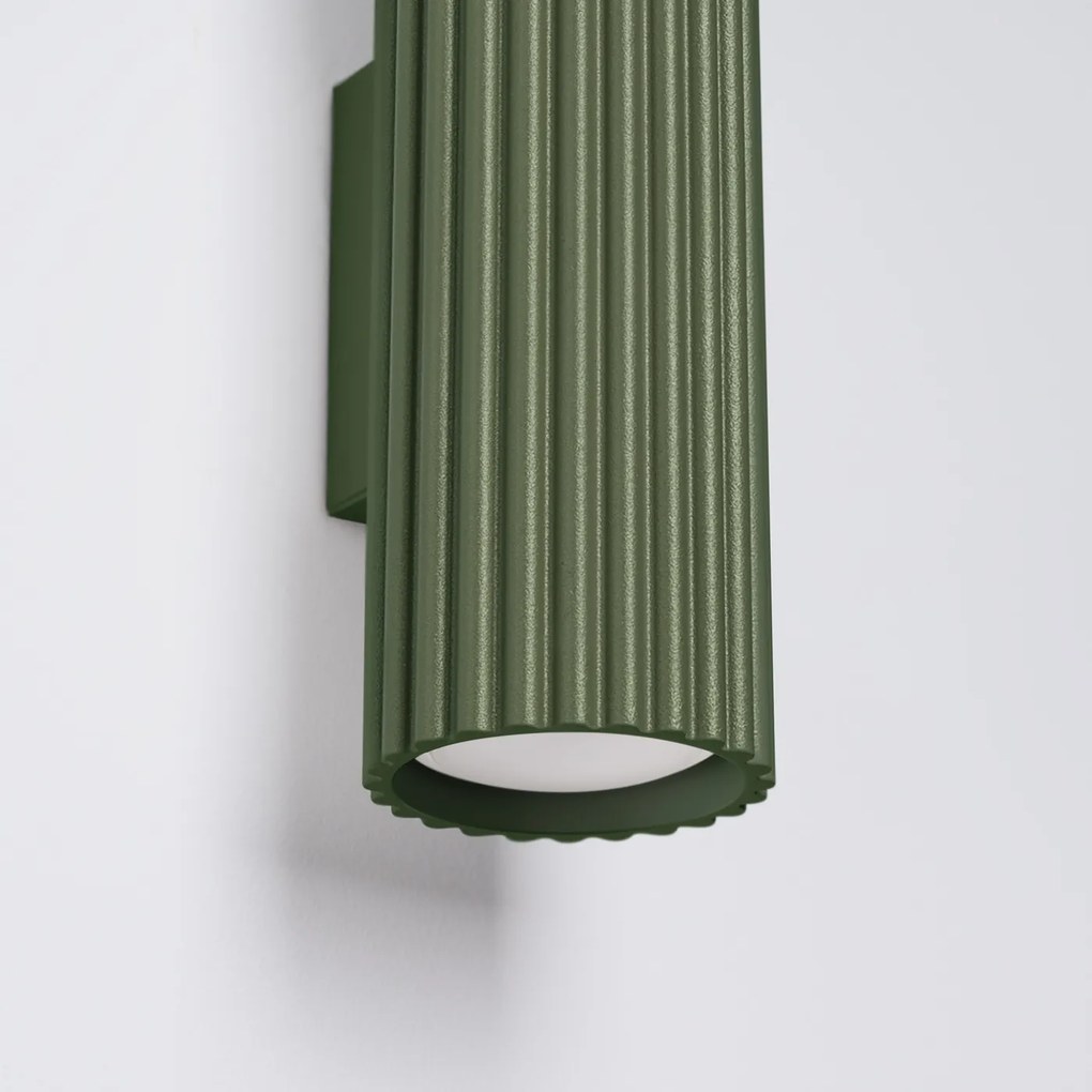 Sollux Lighting Nástěnné svítidlo KARBON 30 olivově zelené