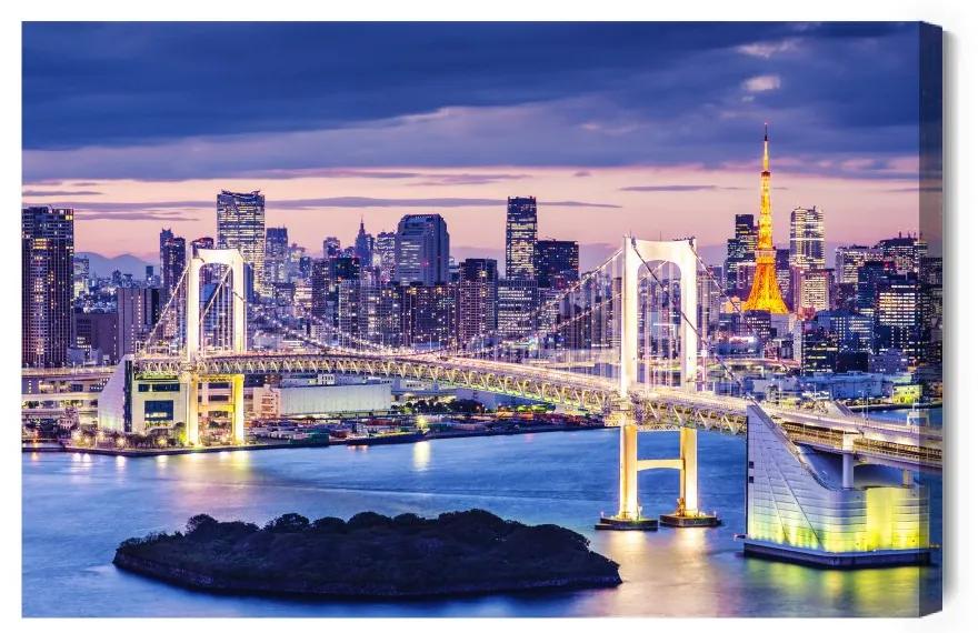 Obraz Duhový Most V Tokiu Nedostatek Nedostatek Přírodní plátno 40x30