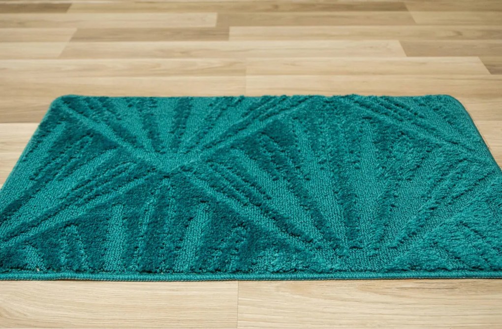 Koupelnový kobereček PALM 50x80 cm tyrkysový