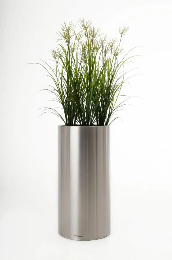Květináč ESTRA, výška 80 cm, broušený nerez