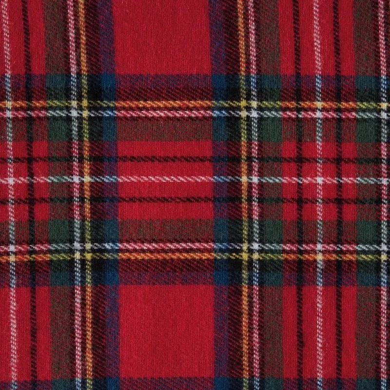 SCANquilt povlečení FLANEL KARO tartan červená 140 x 200/70 x 90 cm