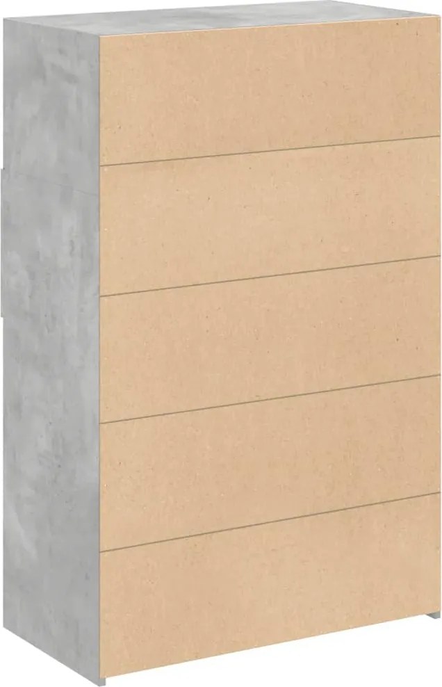 Skříň highboard betonově šedá 80x42,5x124 cm kompozitní dřevo 3281388