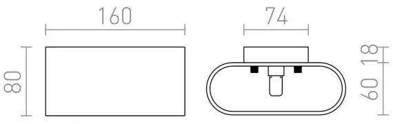 RED - Design Rendl - R12743 - Nástěnné svítidlo MARIO 1xG9/33W/230V