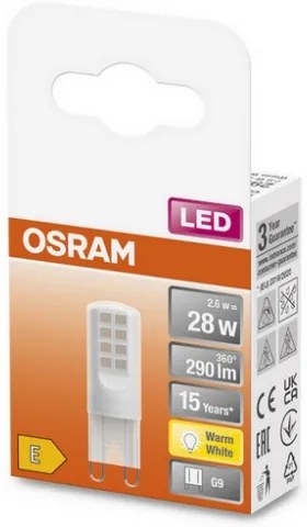 LED žárovka G9 OSRAM 2,6W (30W) teplá bílá (2700K) 300°