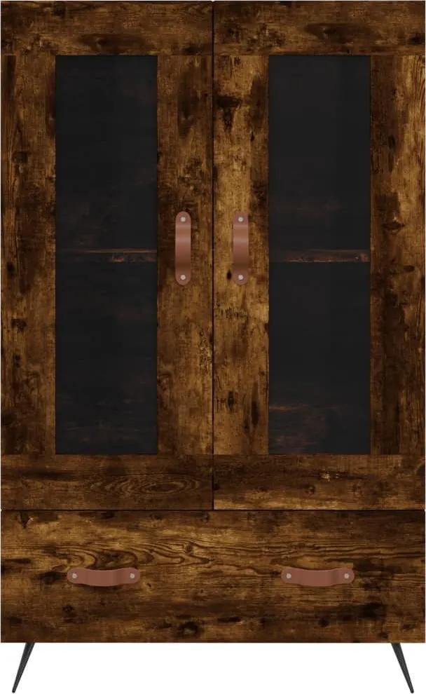 vidaXL Skříň highboard 69,5 x 31 x 115 cm kompozitní dřevo [828273] Barva: bílá s vysokým leskem