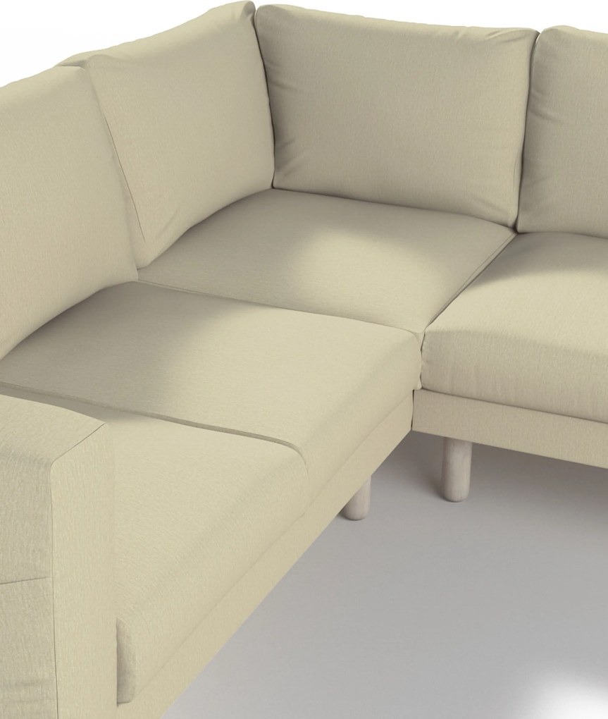 Potah na pohovku IKEA Norsborg rohová 4-místná barva krémová látka lesklé, pletený vzor