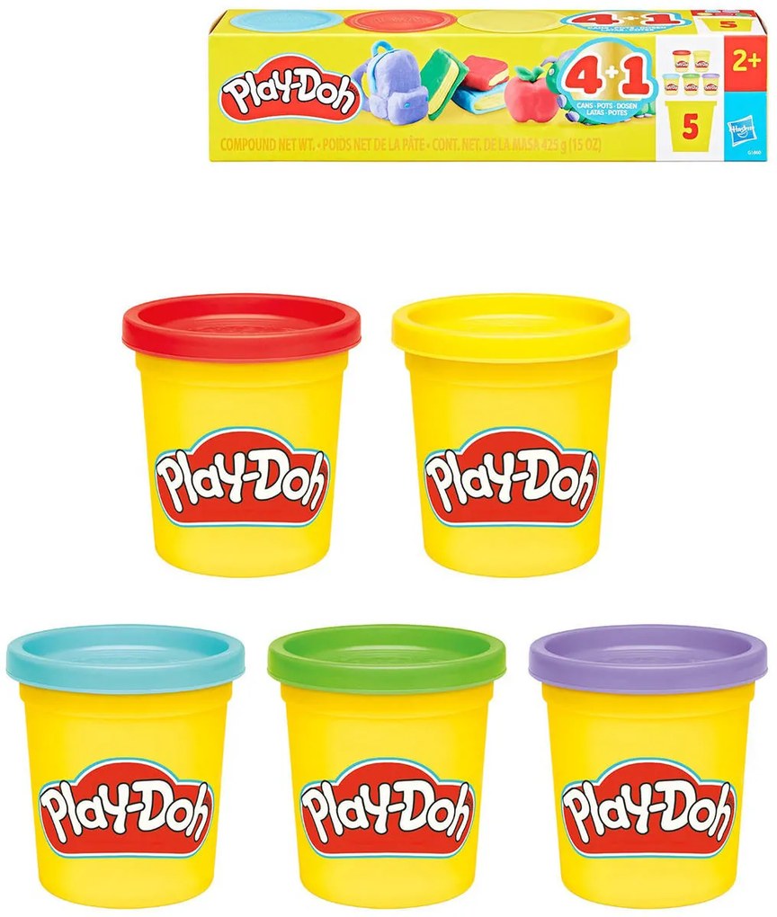 HASBRO PLAY-DOH Modelína Back to school 4+1 kelímek zdarma 14g1860
