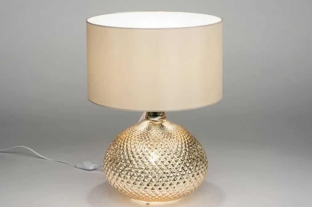 Stolní lampa Avrill Taupe Gold