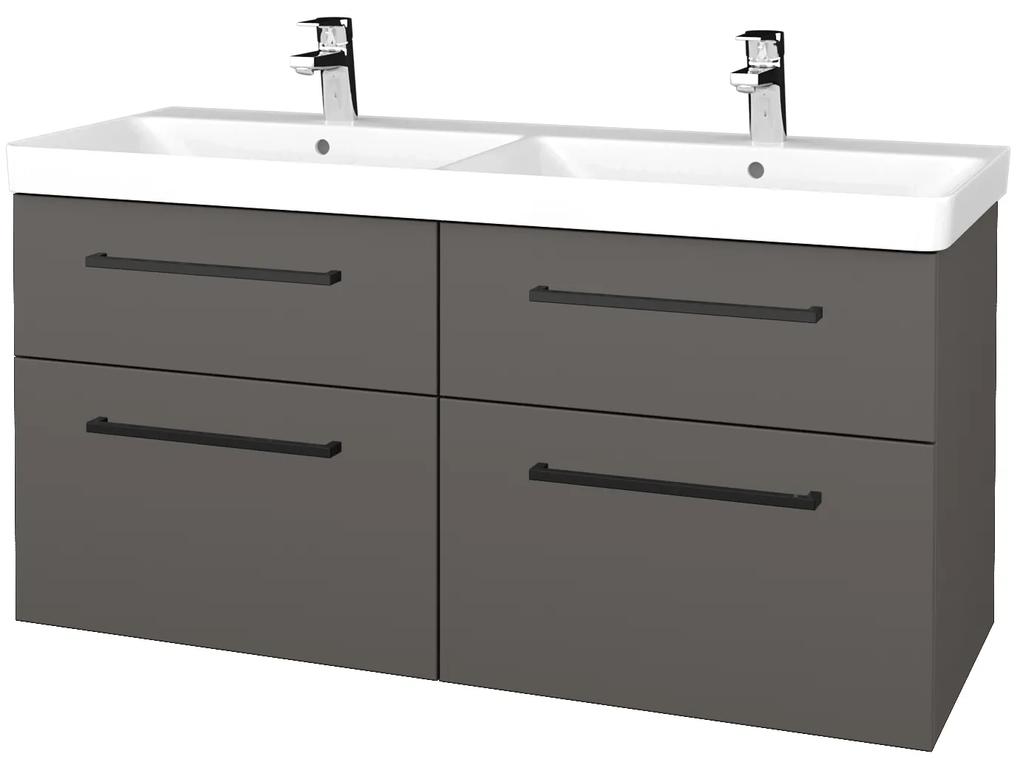 Dřevojas Koupelnová skříň Q MAX SZZ4 120 Varianta: D16  Beton tmavý / Úchytka T04 / D16 Beton tmavý