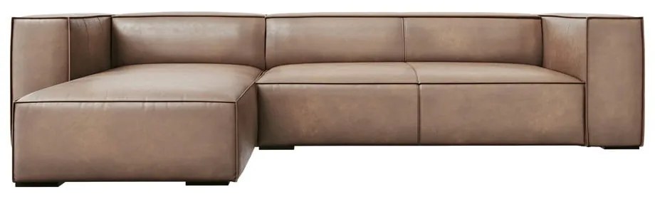 Světle hnědá kožená rohová pohovka (levý roh) Madame – Windsor &amp; Co Sofas