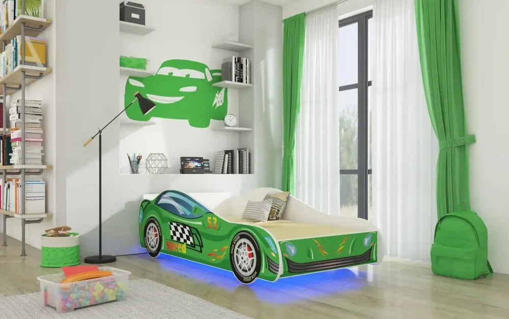 Postel s matracem a LED osvětlením SPEED 140x70