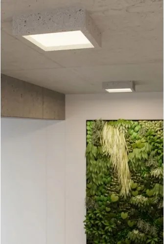 Stropní LED svítidlo SOLLUX Riza 18W beton/sklo SL.0995