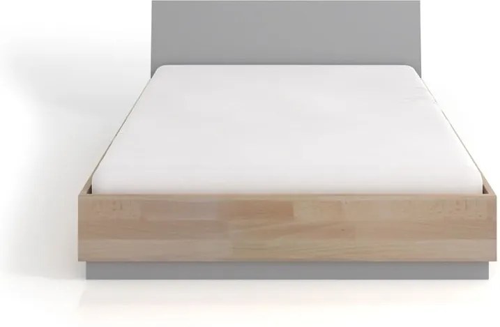 Dvoulůžková postel s úložným prostorem z bukového a borovicového dřeva SKANDICA Finn BC, 140 x 200 cm