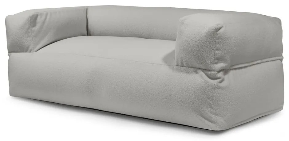Světle šedý sedací vak z textilie bouclé Sofa MooG – SLOWDOWN