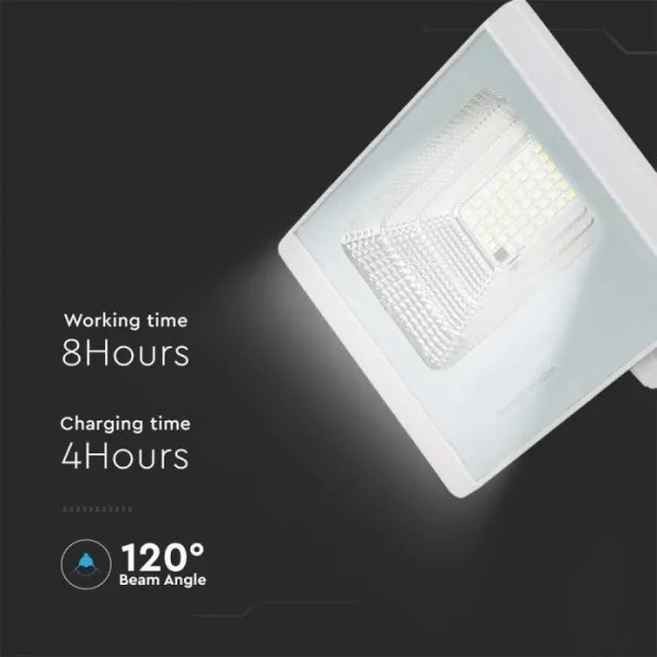 LED Venkovní solární reflektor LED/12W/3,2V IP65 6400K + DO