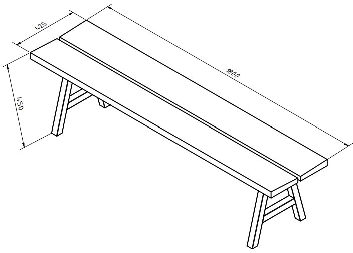 Wuders Lavice Booky Velikost: 1400 x 420 mm 1400 x 420 mm