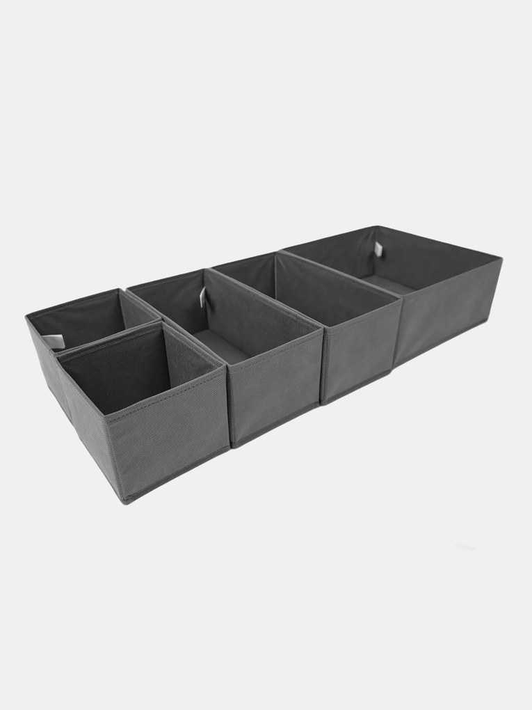 Sinsay - 5 pack skládacích organizérů do skříně - šedá