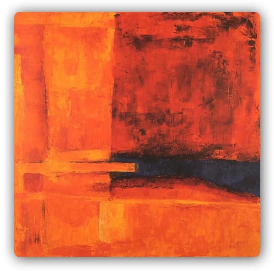 CARO Kovový obraz - Abstraction - Art 2 30x30 cm
