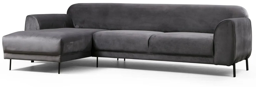 Designová sedačka Haylia 287 cm antracitová - levá