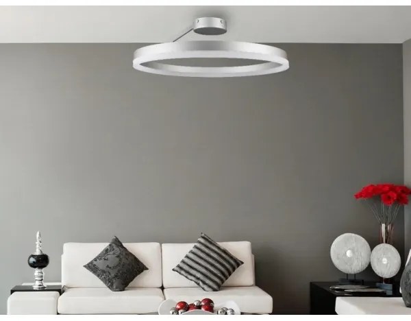LED Stmívatelný přisazený lustr LED/40W/230V 3000-6500K chrom + dálkové ovládání