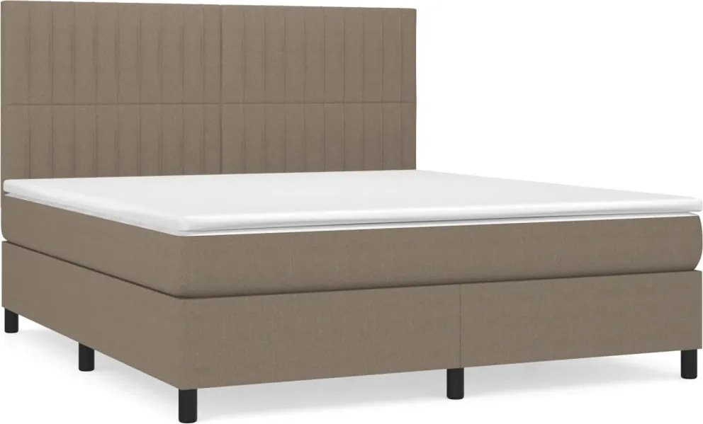 Box spring postel s matrací taupe 160x200 cm textil 3141949