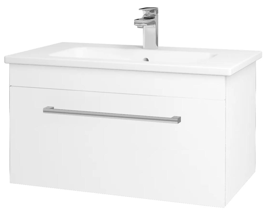 Dřevojas Koupelnová skříň ASTON SZZ 80 Varianta: N01 Bílá lesk / Úchytka T01 / D02 Bříza