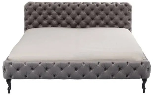 Desire Velvet manželská postel 180x200 cm stříbrno šedá