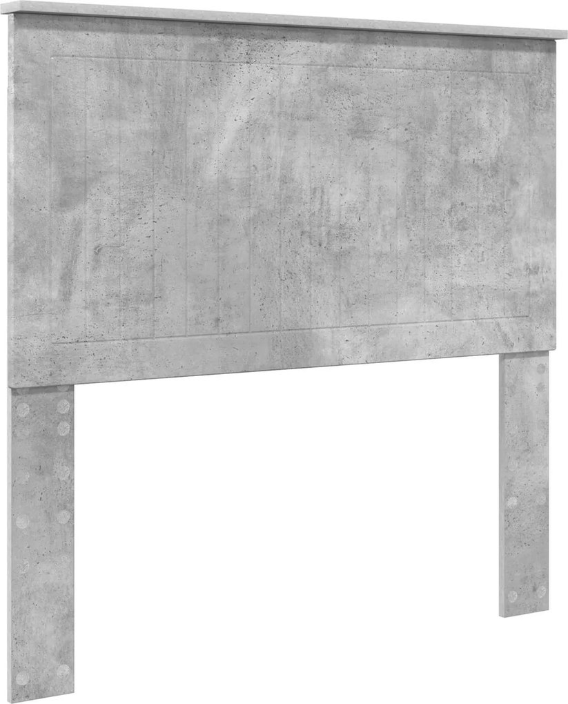 Rám postele s čelo Betonově šedá 100 x 200 cm Kompozitní dřevo 3411344
