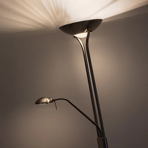 Brilagi - Stmívatelná stojací lampa SCARLETT 1xR7s/230W/230V+1xG9/40W mat. chrom