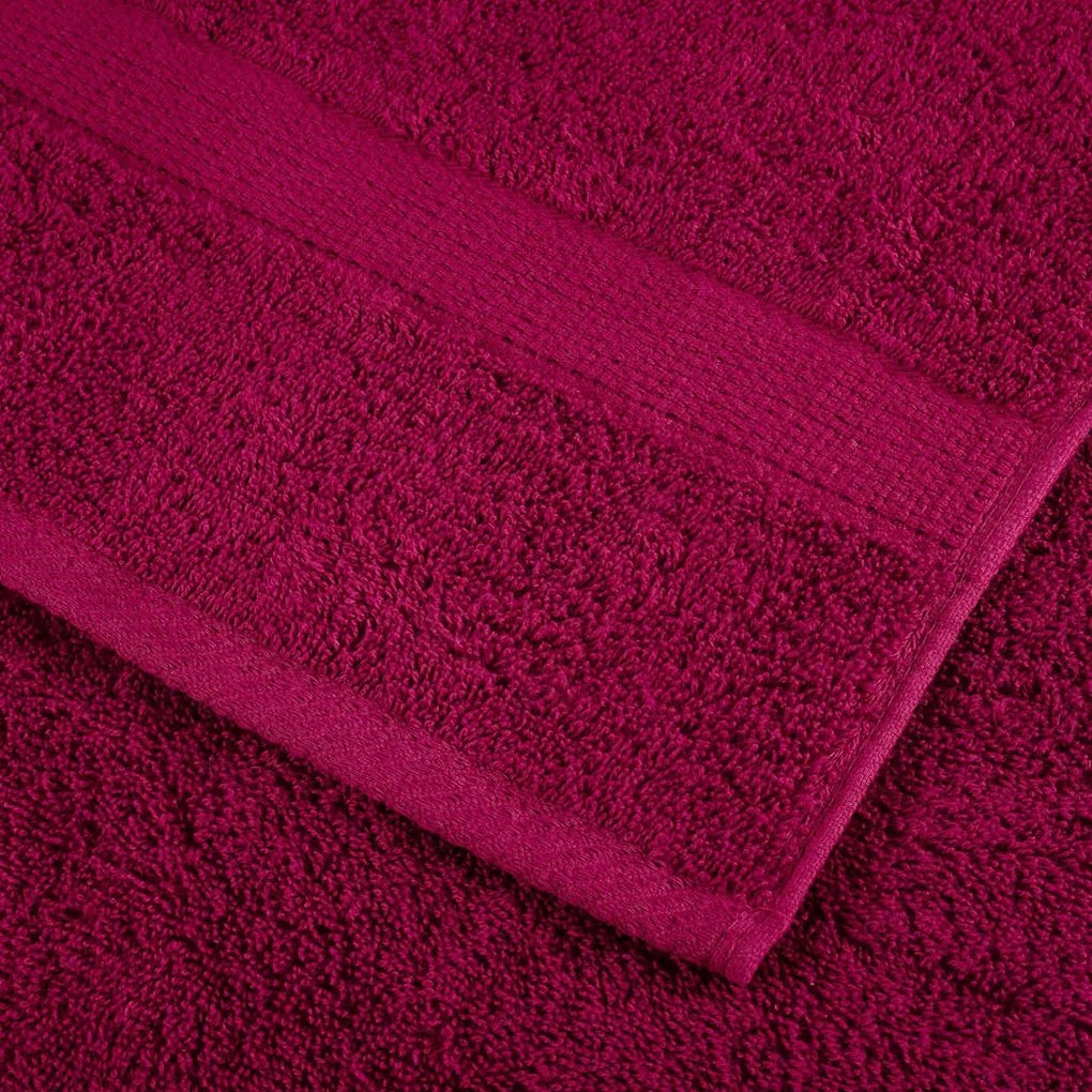 Prémiové ručníky SOLUND 10 ks bordó 100x200 cm 600 g/m² 137223