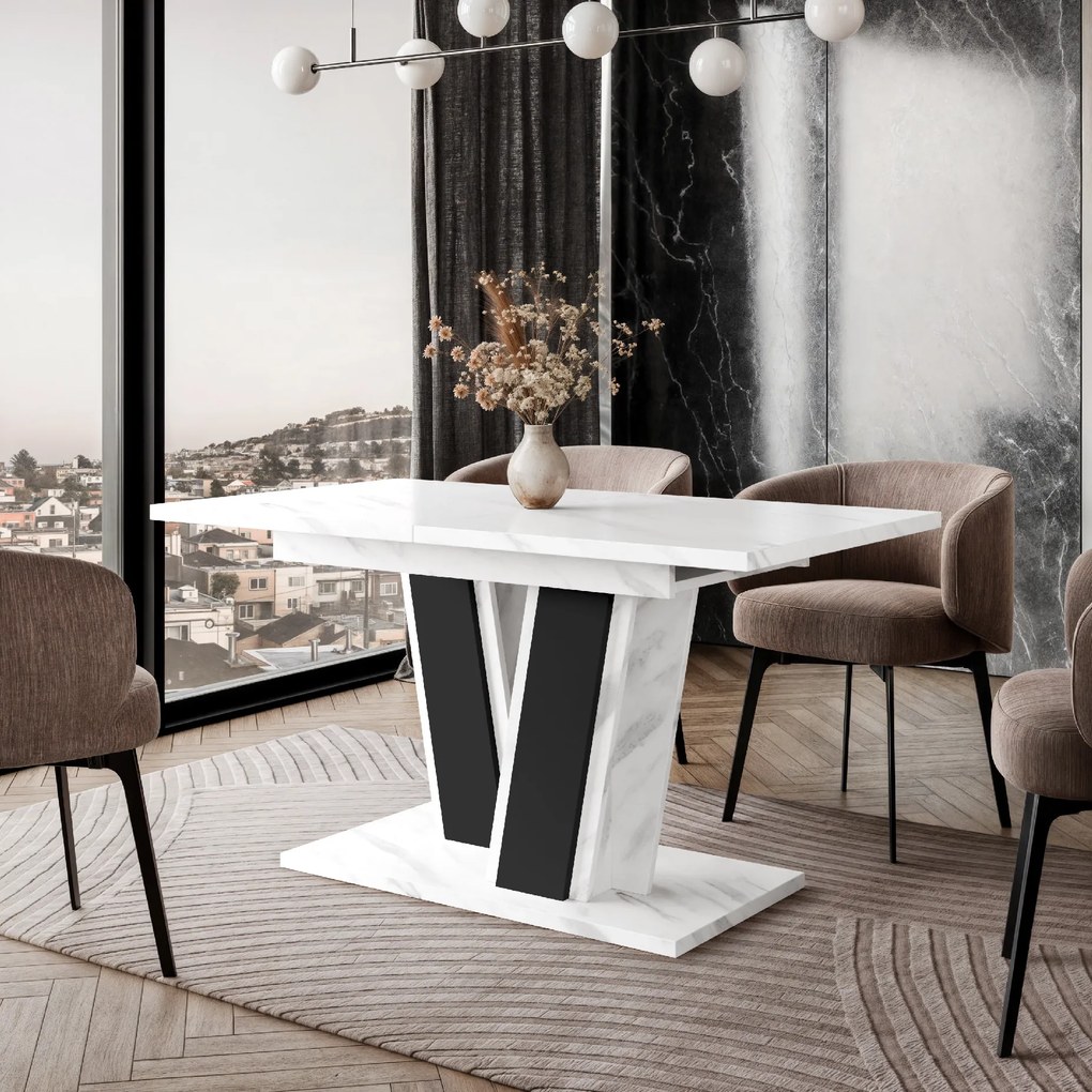 Prospero Rozkládací jídelní stůl MUSS 160 Kombinace barev: MUSS 160 table royal marble black