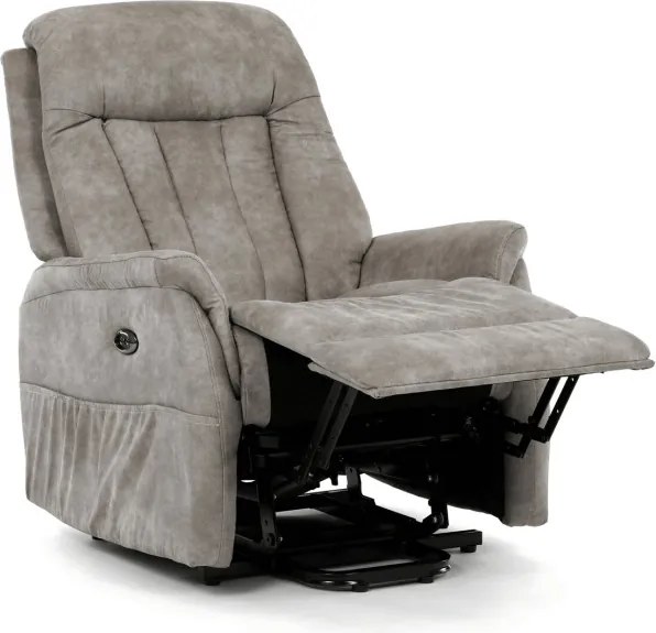 Polohovací křeslo šedé, elektrické TV-Q8575 GREY3