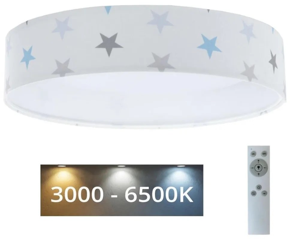 BPS Koncept LED Stmívatelné svítidlo GALAXY KIDS LED/24W/230V hvězdičky bílá/šedá/modrá + DO BS0556