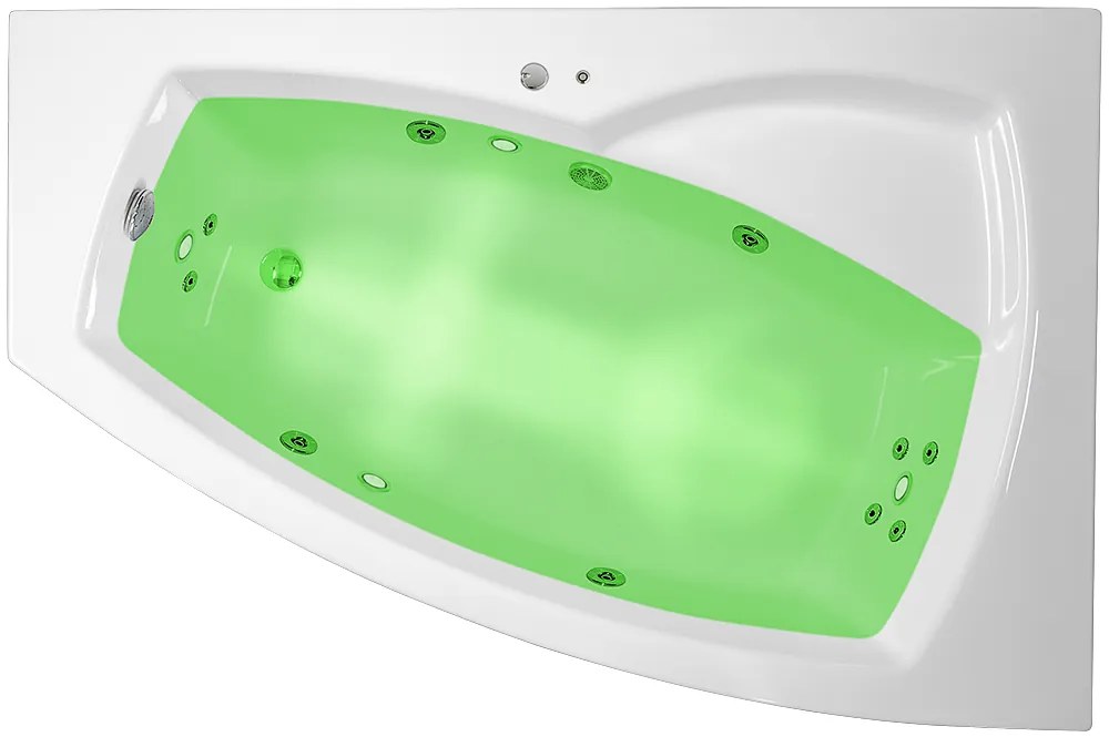 Arttec Thaleila Surf 160 x 105 cm + chromo vana hydromasážní akrylátová pravá PAN04385