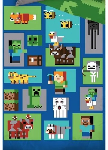 Carbotex Dětské povlečení Minecraft Figure, 140 x 200 cm, 70 x 90 cm